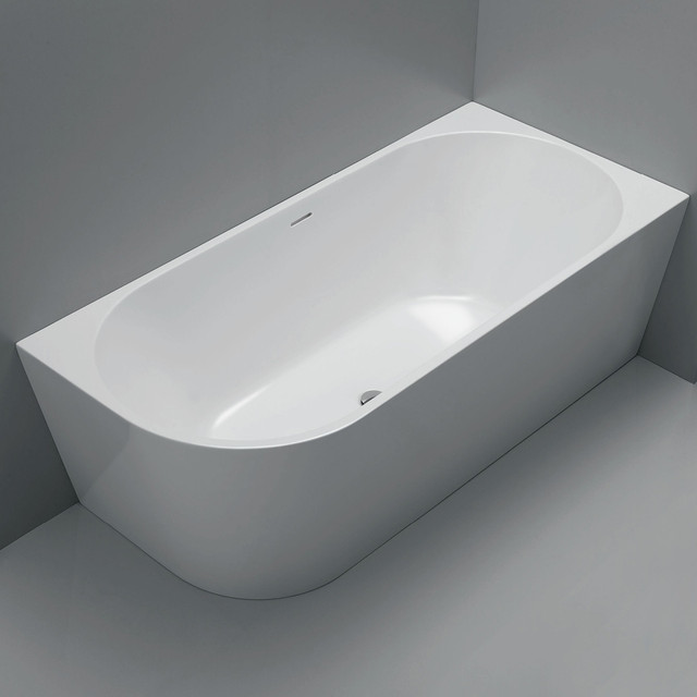 Fienza Isabella Left-Hand Acrylic Corner Bath with Overflow 1700mm ...