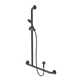 Caroma Care Support Shower Set with Inverted T Rail LH Matte Black