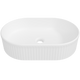 Timberline Oval Flute Basin 490mm White Matt in White