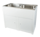 Everhard Classic 45L + 45L SS Twin Laundry Unit White Metal