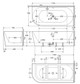 Fienza Isabella Left-Hand Acrylic Corner Bath with Overflow 1700mm ...