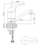 Raymor Banjo BC Basin Mixer Swivel Spout Chrome LF in Chrome