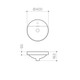 Clark Round Inset Basin Landing 400mm w/Overflow 1TH