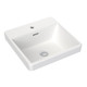 Clark Square Inset Basin Landing 400mm with Overflow 1 Tap Hole