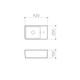 Clark Square Wall Hand Basin with Overflow and Chrome Plug and Waste ...