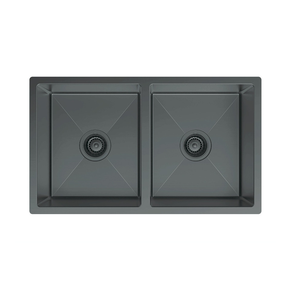 Raymor Edge II Double Bowl Universal Mount Sink Gunmetal