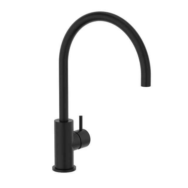 Clark Round Pin Sink Mixer Matte Black 4Star Lead Free in Black