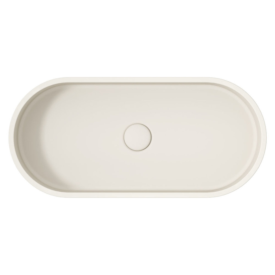 Fienza Jada Pill Concrete Above Counter Basin Warm White in White
