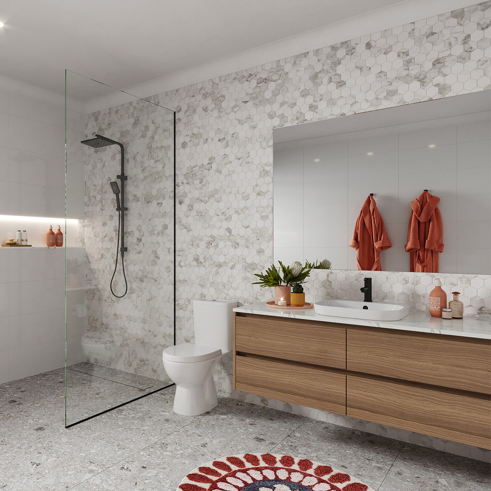 Raymor Sigma Hand Shower Square with Rail 3 Function 3Star Chrome