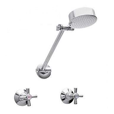 Essentials Easyclean Shower Set w/Handle & Button Chrome 3Star