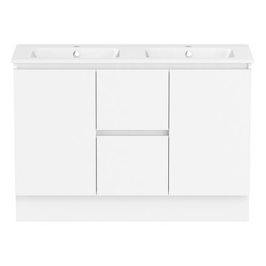 Raymor Ascot Floor or Wall Mount Double Vanity 1210mm 2 Draw Centre 2 ...