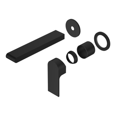 Nero Bianca Wall Basin or Bath Mixer 187mm Separate Back Plate (Trim ...