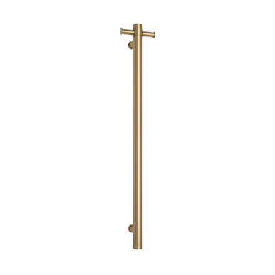 Thermogroup Straight/Round 12Volt Brushed Brass Vertical Bar ...