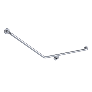 Raymor Care Grab Rail 40 Degree RH 870 x 700mm Polished Stainless Steel