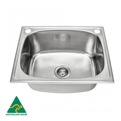 Essentials Laundry Tub with Bypass 45L Stainless Steel 1TH
