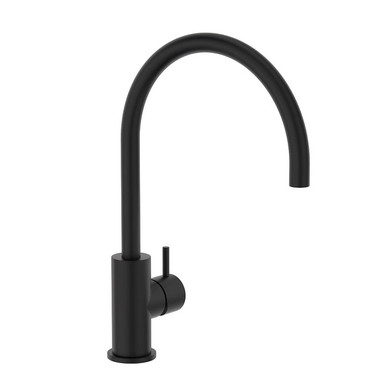 Clark Round Pin Sink Mixer Matte Black 4Star Lead Free