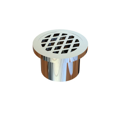 Plastic Round Floor Waste In Pipe 50mm Chrome