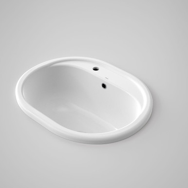 Caroma Metro 35 Utility Basin Left Hand w/Overflow 35L White 1TH