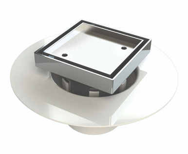 Bermuda Square Tile Insert Floor Waste with Leak Control Flange 80mm ...