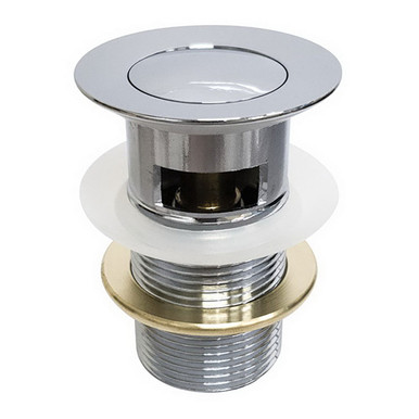 Fienza Pop-Up Basin Plug & Waste Domed with Overflow 32mm Chrome