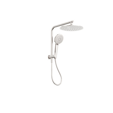 Nero Mecca 2-in-1 Twin Shower Brushed Nickel