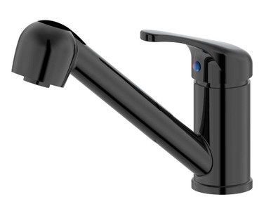 Raymor Banjo Sink Mixer with Pullout Black LF in Black