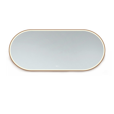 Radiant Aura Brushed Bronze LED Pill Mirror 750 x 1500mm in Brushed Bronze