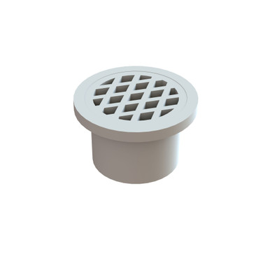 Plastic Round Floor Waste In Pipe 50mm White