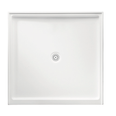 Marbletrend Flinders Polymarble Shower Base 820mm x 820mm Centre Outlet ...