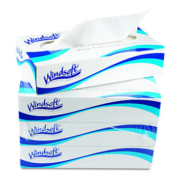 Windsoft 2 Ply Facial Tissue, Case of 6 | WallMountDryer.com