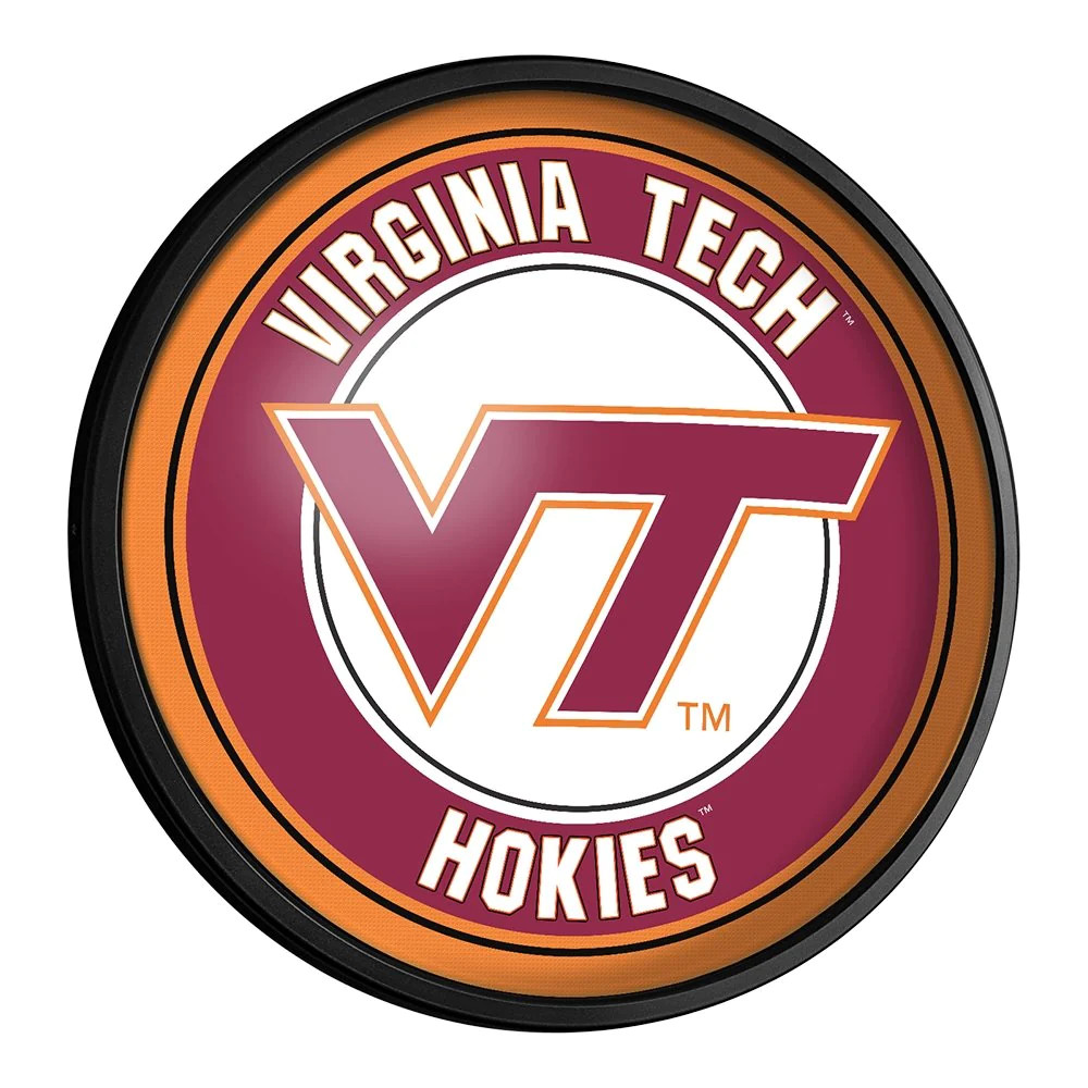 Virginia Tech Hokies: Round Slimline Lighted Wall Sign