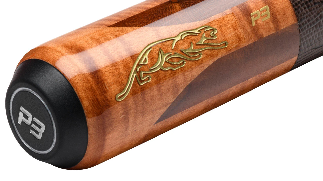 Predator P3 Aura Golden Stained Curly Maple & Bocote Pool Cue - Lizard ...
