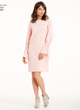 N6500 | New Look Sewing Pattern Misses' Dress with Neckline, Sleeve ...