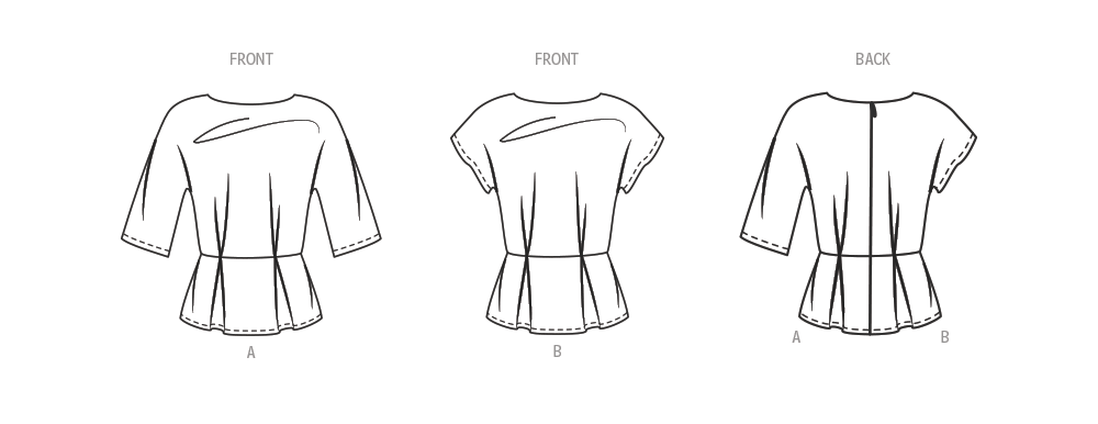 N6753 | Misses' Top With Sleeve Variations | New Look