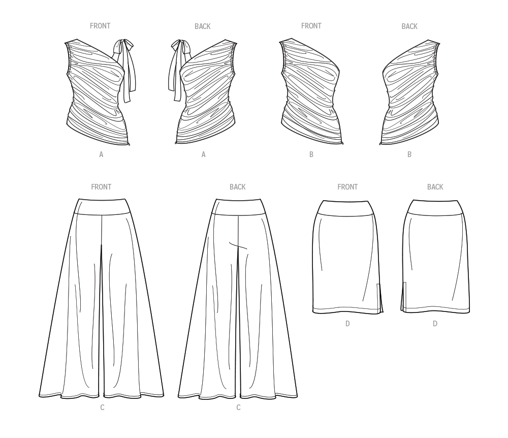 PDS9790 | Women's Knit Tops, Pants and Skirt | Simplicity
