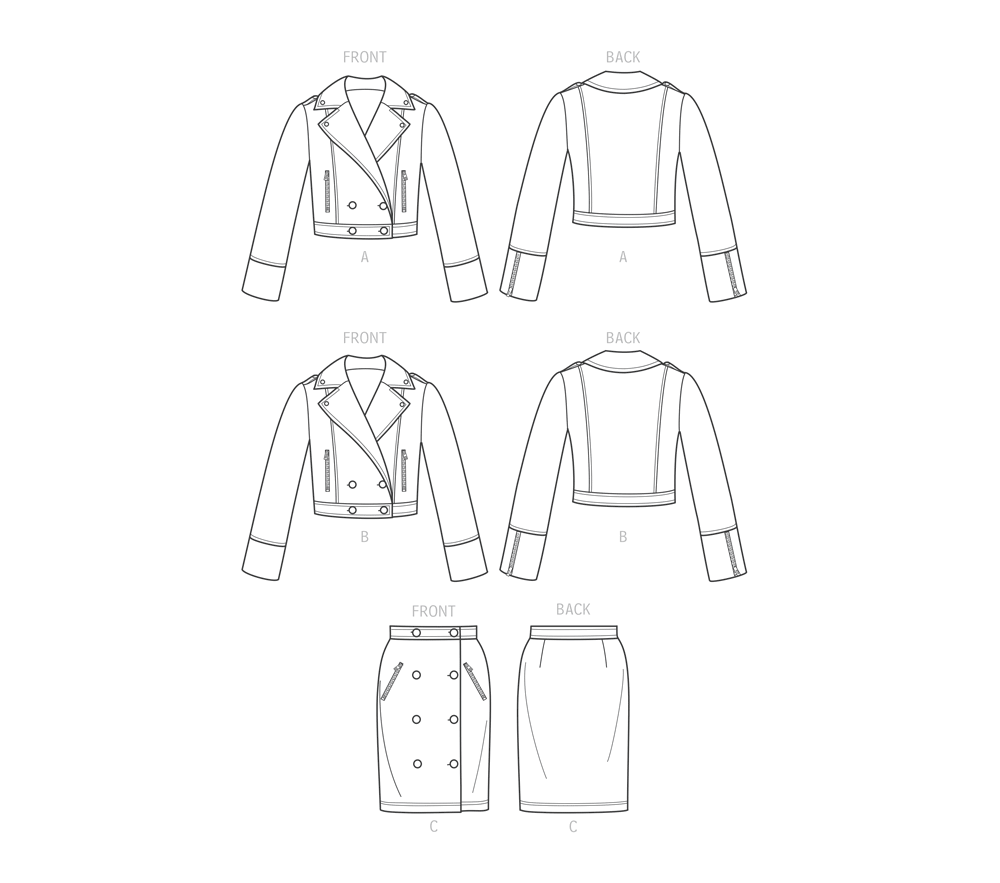 S9638 (PDF) | Misses' Jackets and Skirt by Mimi G | Simplicity