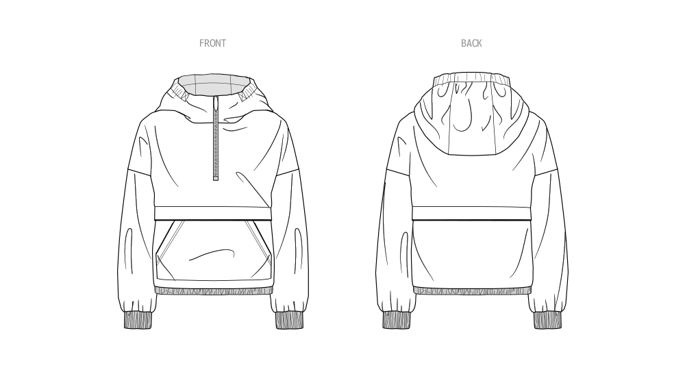 S9829 | Men's Half Zip Hoodie | Simplicity