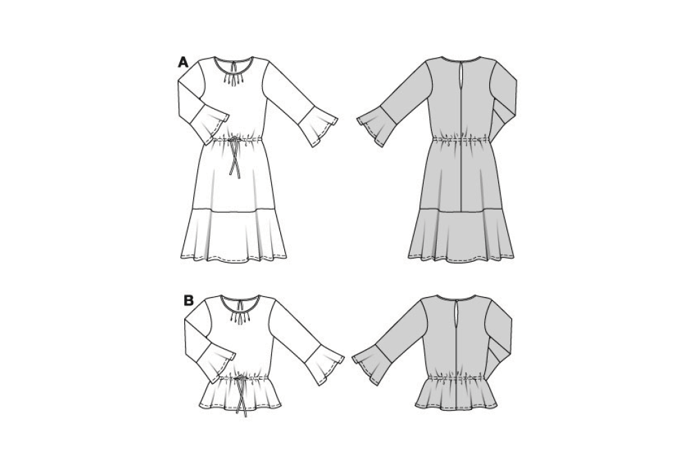 BUR5884 | Burda Style Pattern 5884 Misses' Blouse & Dress | Burda Style