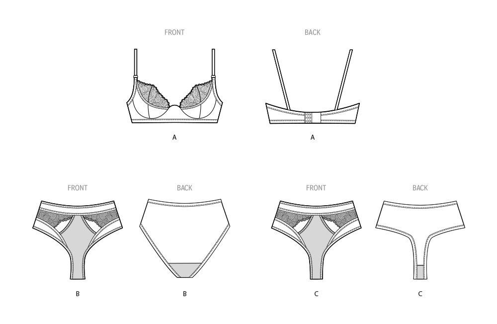 S9833 (PDF) | Misses' and Women's Bra, Panty and Thong by Madalynne ...