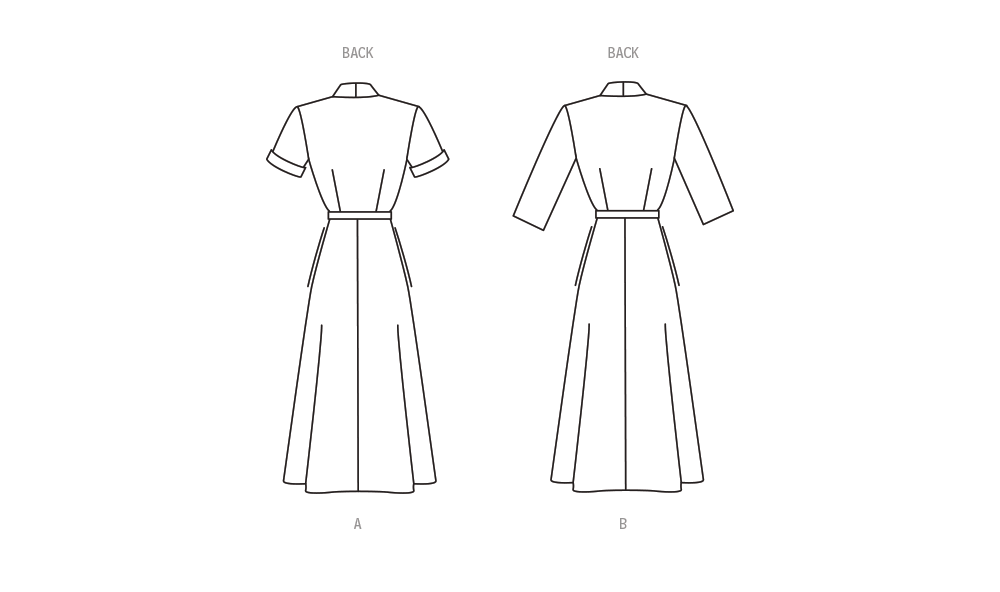 PDF B6956 | Misses' Dress with Sleeve Variations | Butterick