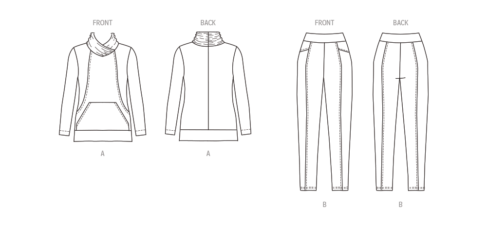N6771 | Misses' Knit Top and Pants | New Look