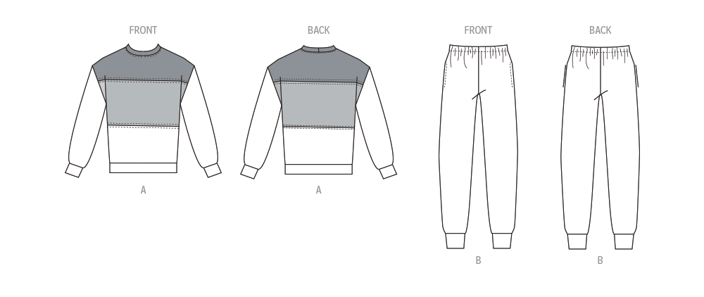 N6772 | Unisex Knit Top and Pants | New Look