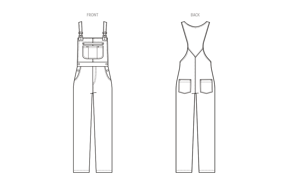 M8437 | Misses Overalls by Brandi Joan | McCall's