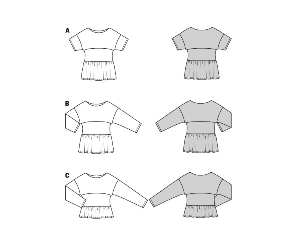 BUR5856 (PDF) | Burda Style Pattern 5856 Misses' Blouse | Burda Style