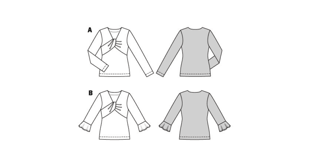 BUR5886 (PDF) | Burda Style Pattern 5886 Misses' Top | Burda Style