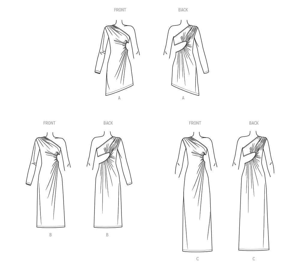 S9885 (PDF) | Misses' Knit Dress in Three Lengths | Simplicity