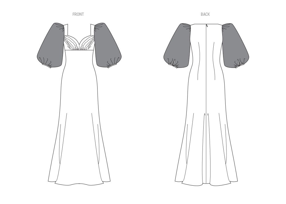 V2009 (PDF) | Misses' Dress by Badgley Mischka | Vogue Patterns