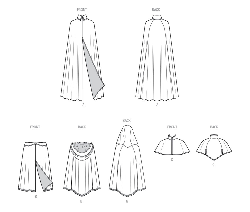 S9944 | Misses' Capelet and Cape in Two Lengths by Scissor IMP Workshop ...