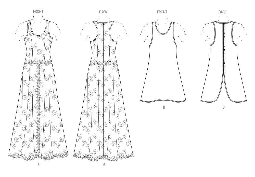 V2028 | Vogue Patterns Misses’ Dress and Overdress | Vogue Patterns