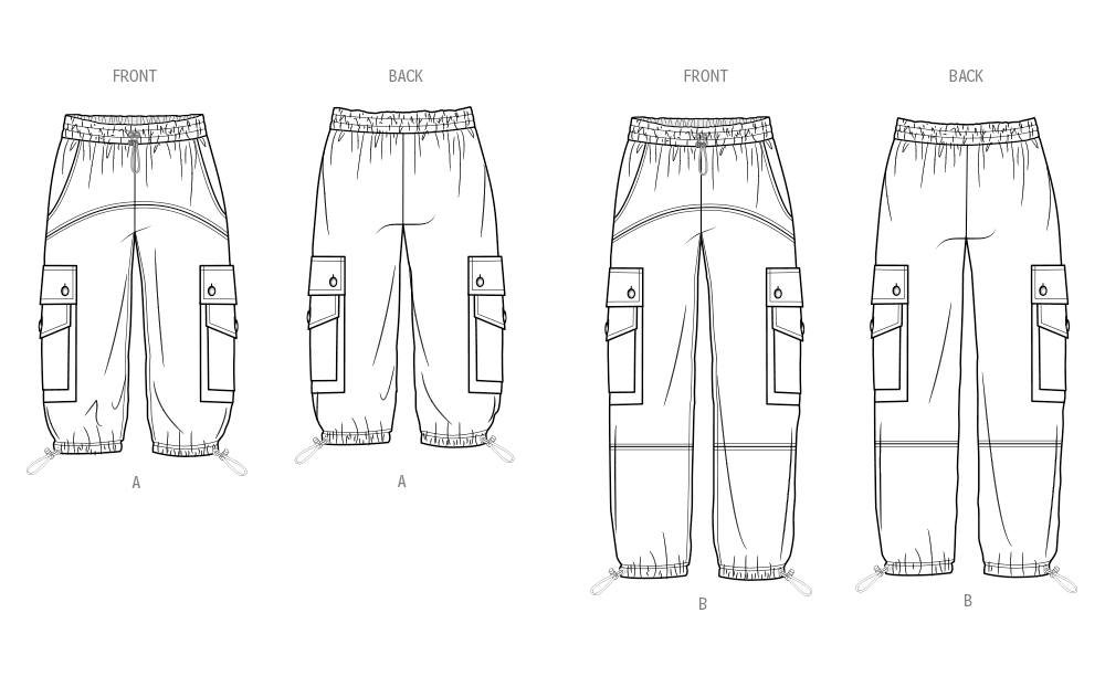 S9959 | Simplicity Sewing Pattern Unisex Cargo Pants | Simplicity